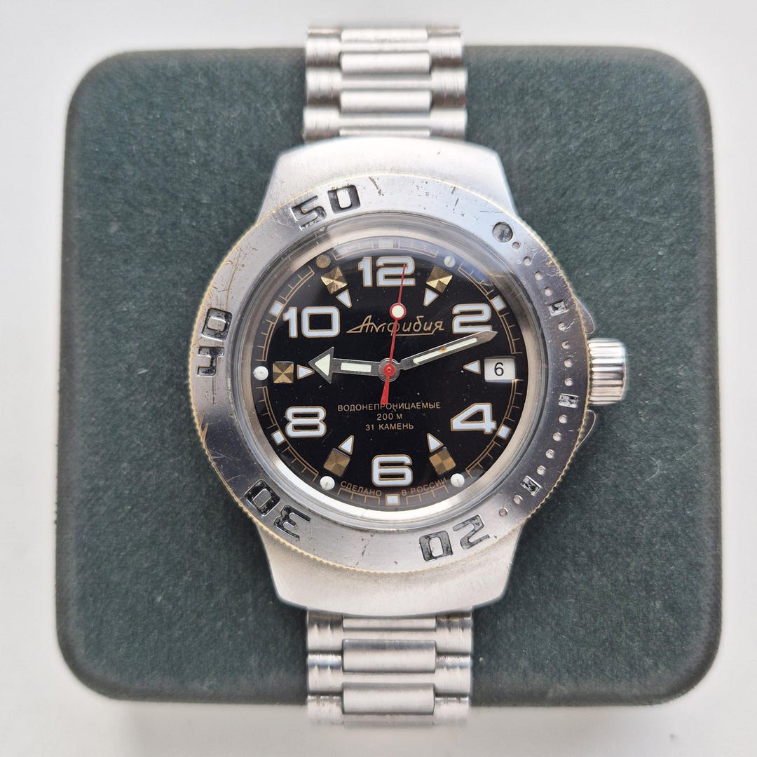 USSR Rare Watch Vostok Amphibia Original Automatic Diver 2416B Soviet ...