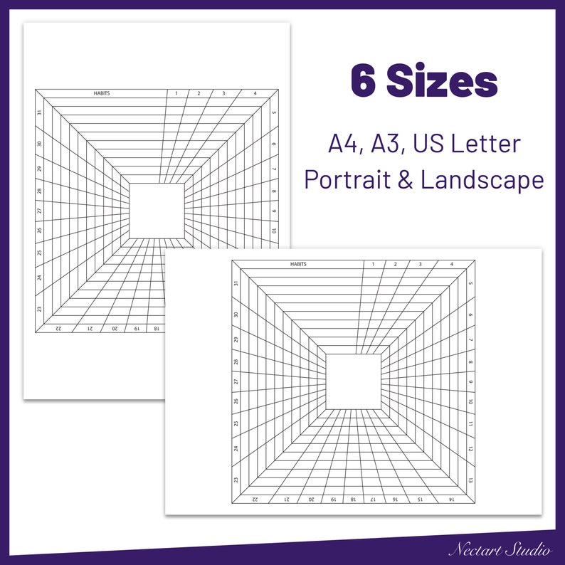 Habit Tracker Track Your Habits Bullet Journal Square Shape Printable ...