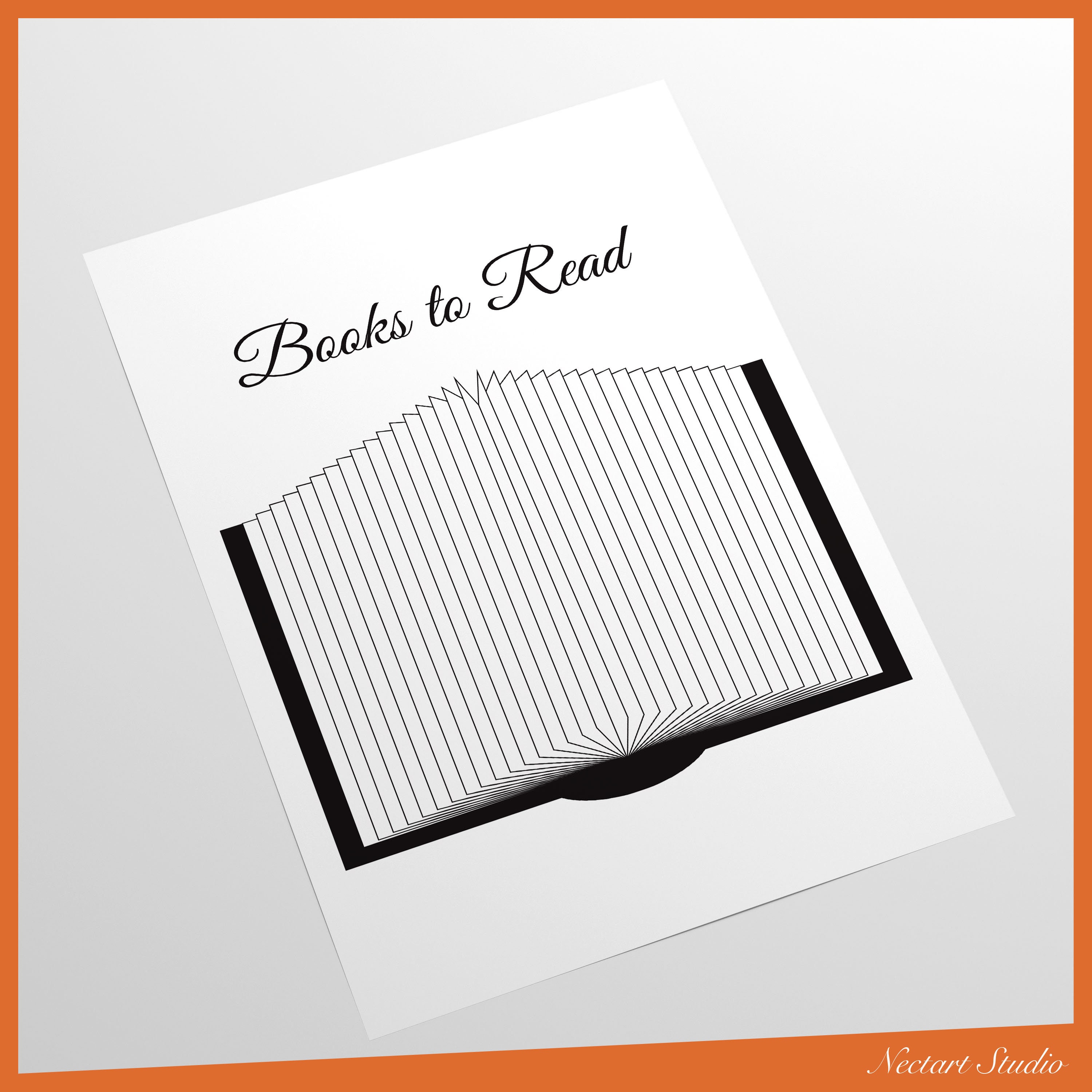 Books to Read Bullet Journal Printable PDF A4, A3, Letter Template - Etsy