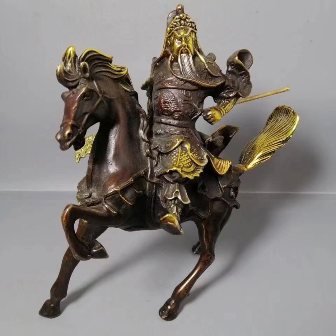 Pure Copper Guan Gong Statue of Copper Wealth Decoration Wucai God ...