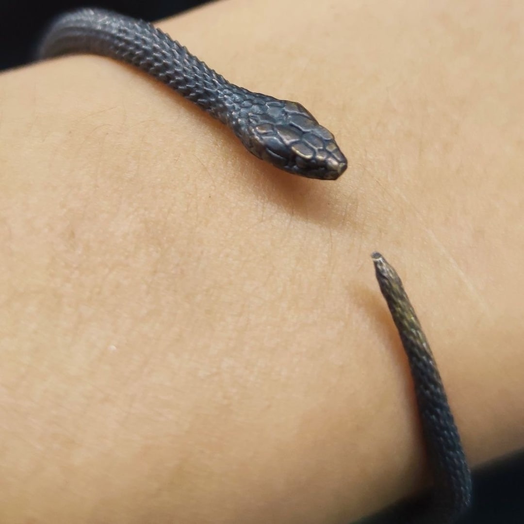 Pure Copper Exotic Spirit Snake shaped Open Bracelet - Etsy