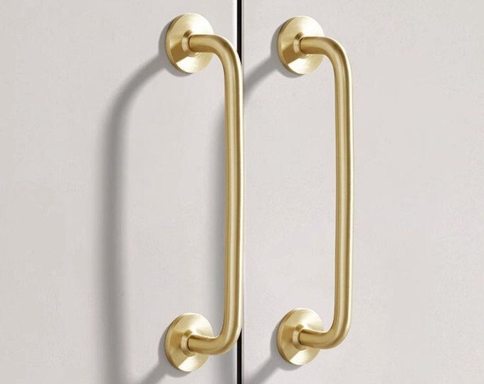 Brushed Brass Drawer Handles Pulls, Brass Gold Drawer Knobs Pulls ...