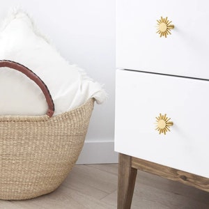 Sun Drawer Pull,brass Sun Knob,gold Sun Dresser Knob,sun Drawer Pull ...