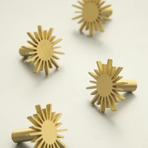 Sun Drawer Pull,brass Sun Knob,gold Sun Dresser Knob,sun Drawer Pull,solid Knob,furniture ...