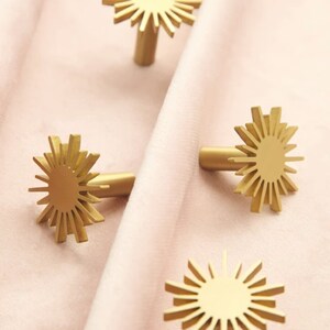 Sun Drawer Pull,brass Sun Knob,gold Sun Dresser Knob,sun Drawer Pull ...
