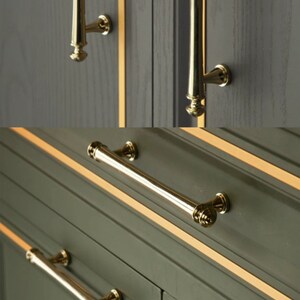 French Solid Brass Handles,gold Plated Handle,simple Furniture Handles ...