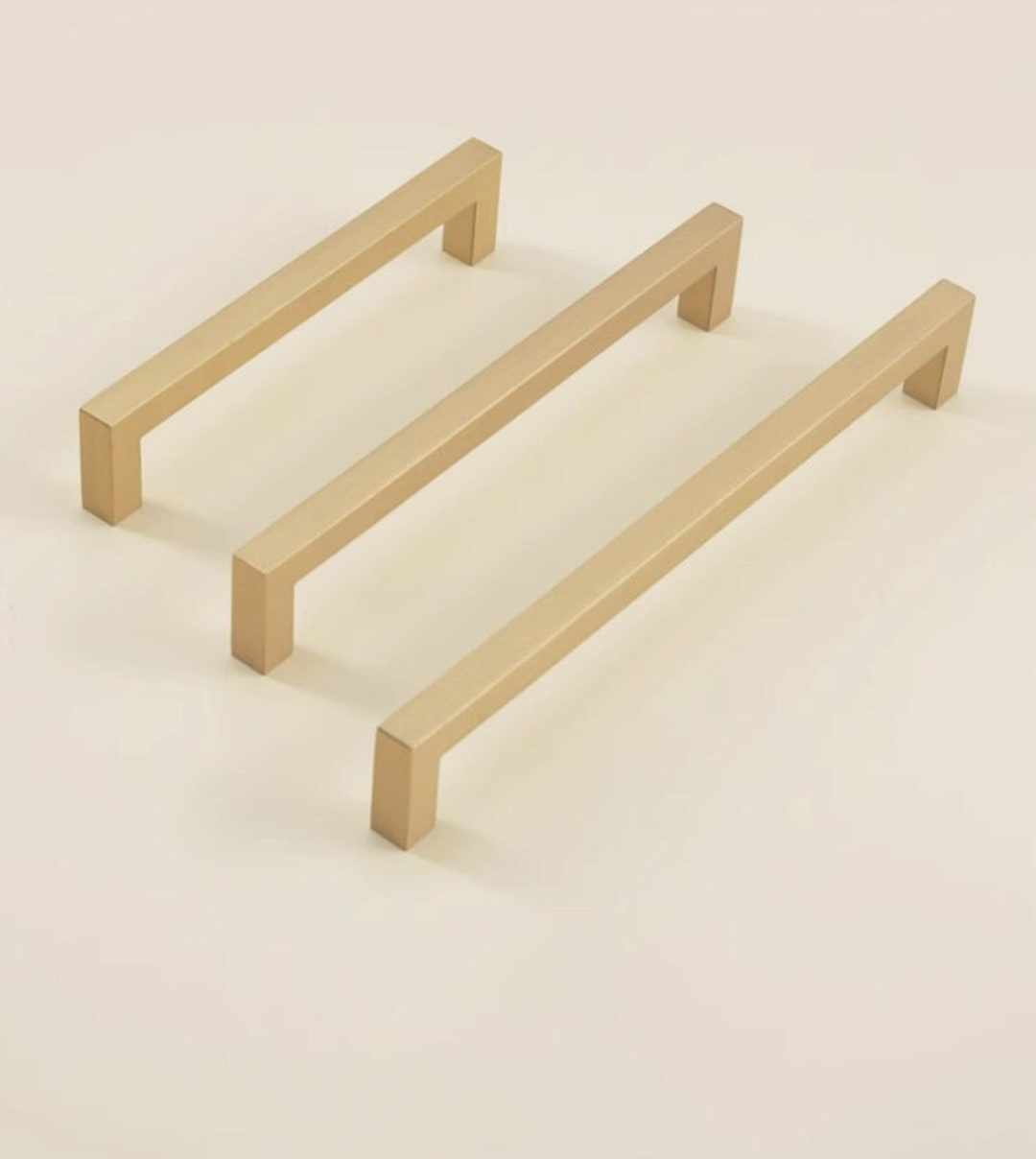Simple Handles Pulls,square Solid Brass Handles,wardrobe Handle Pulls ...