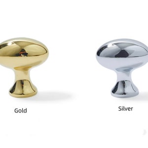 Shiny Drawer Knob,solid Brass Pigeon Egg Knobs,pvd Bright Gold Silver Knobs,dresser Knobs ...