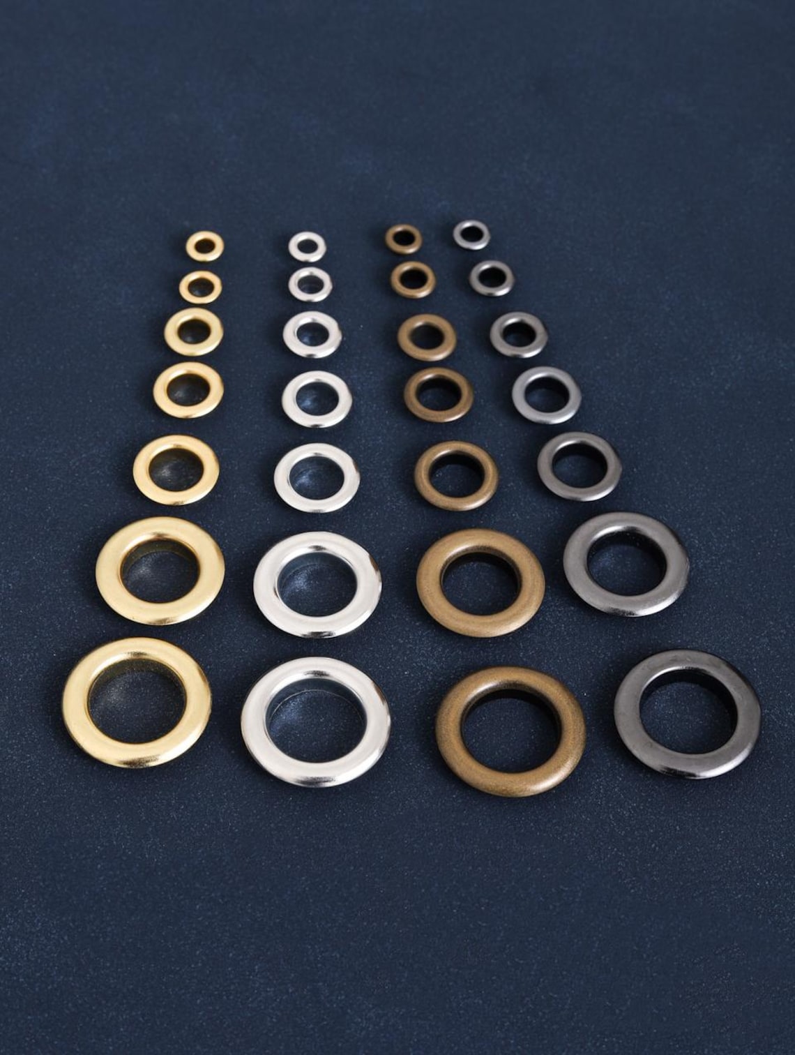 10 Sets Brass-plated Eyelets, Round Grommet Eyelets Metal Grommet Purse ...