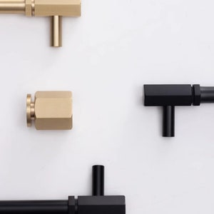 Solid Brass Handle,industrial Style Hexagonal Handle,creative Wardrobe Pulls,simple Knobs Handle ...