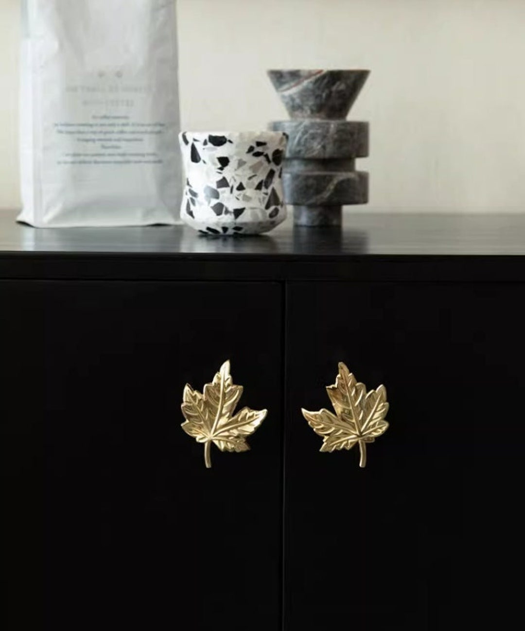 Gold Maple Leaf Knobs,brass Leaf Shaped Door Handle,maple Leaves,drawer Pulls,dresser Knob ...