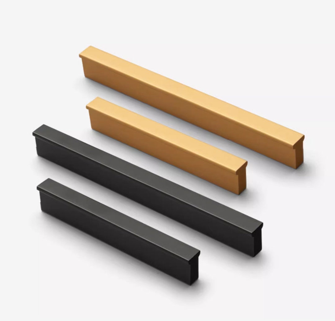 Extra Long Handles,gold/black Handle,drawer Pulls,kitchen Handles ...