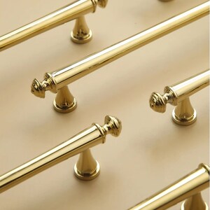 French Solid Brass Handles,gold Plated Handle,simple Furniture Handles ...