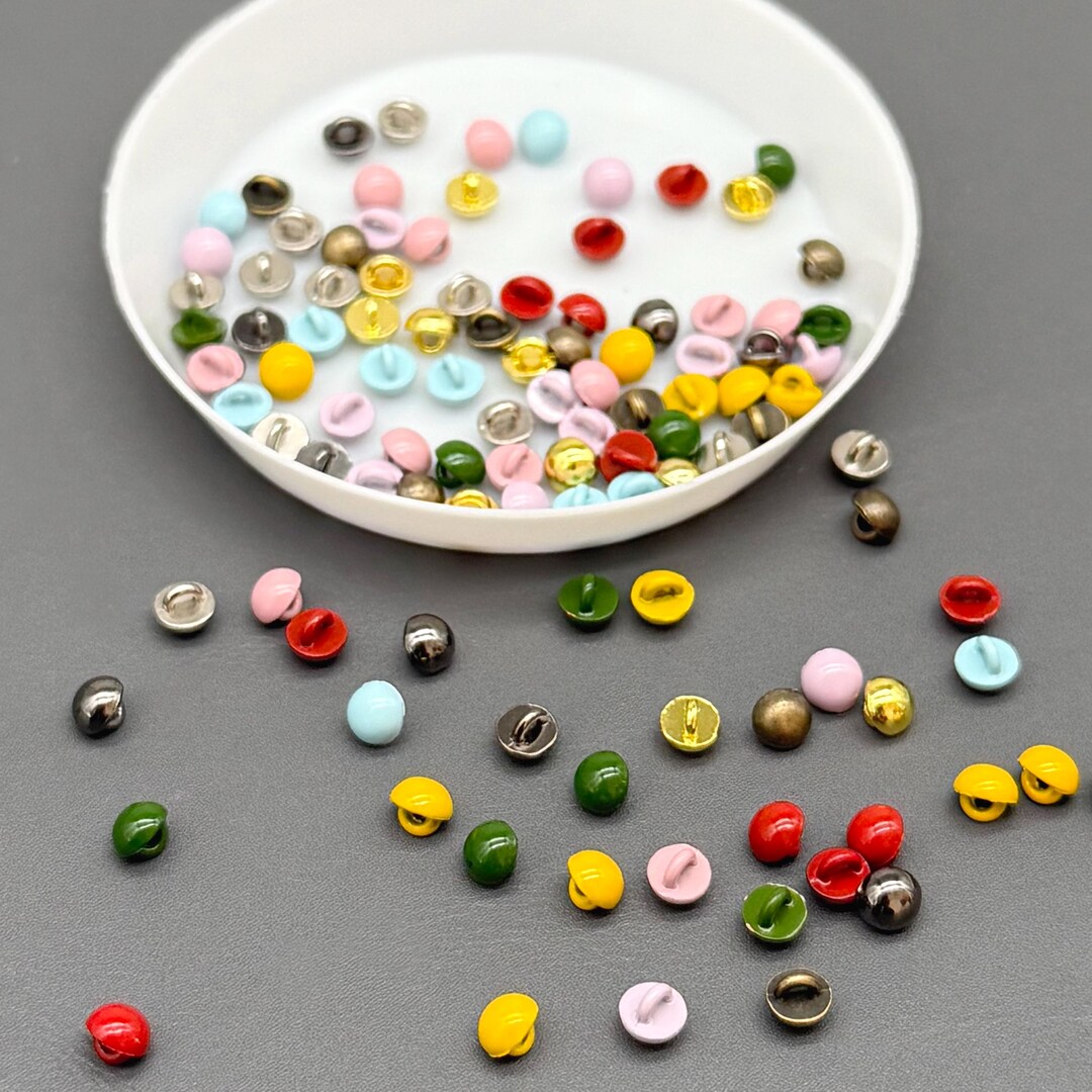 4mm Mini Metal Mushroom Buttons, Micro Tiny Buttons for Doll Clothes - Etsy