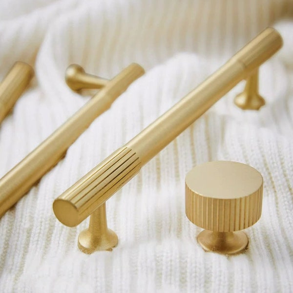 Knurled Brass Knob - Etsy