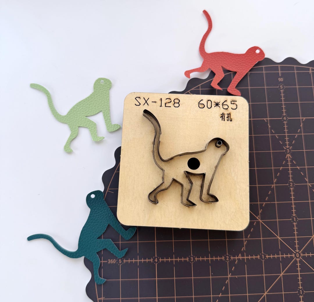 Animal Leather Cutting/punch Die Cut Mold, Handmade Cutters Set: Monkey ...