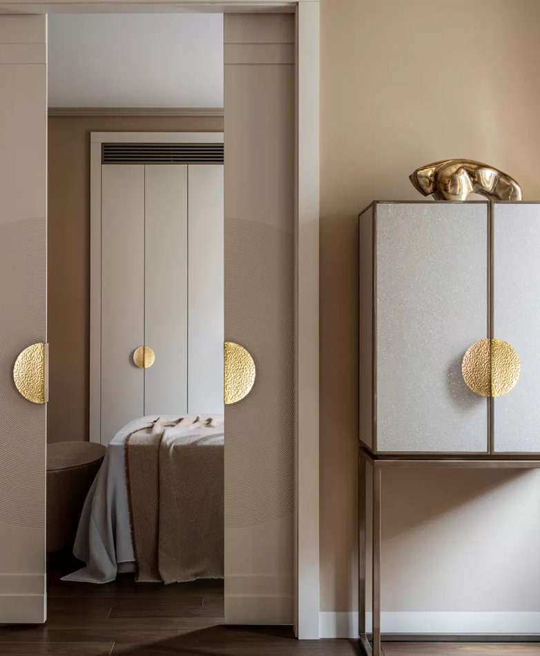 Half Round Handleshand Hammered Handlessemicircle Brass - Etsy