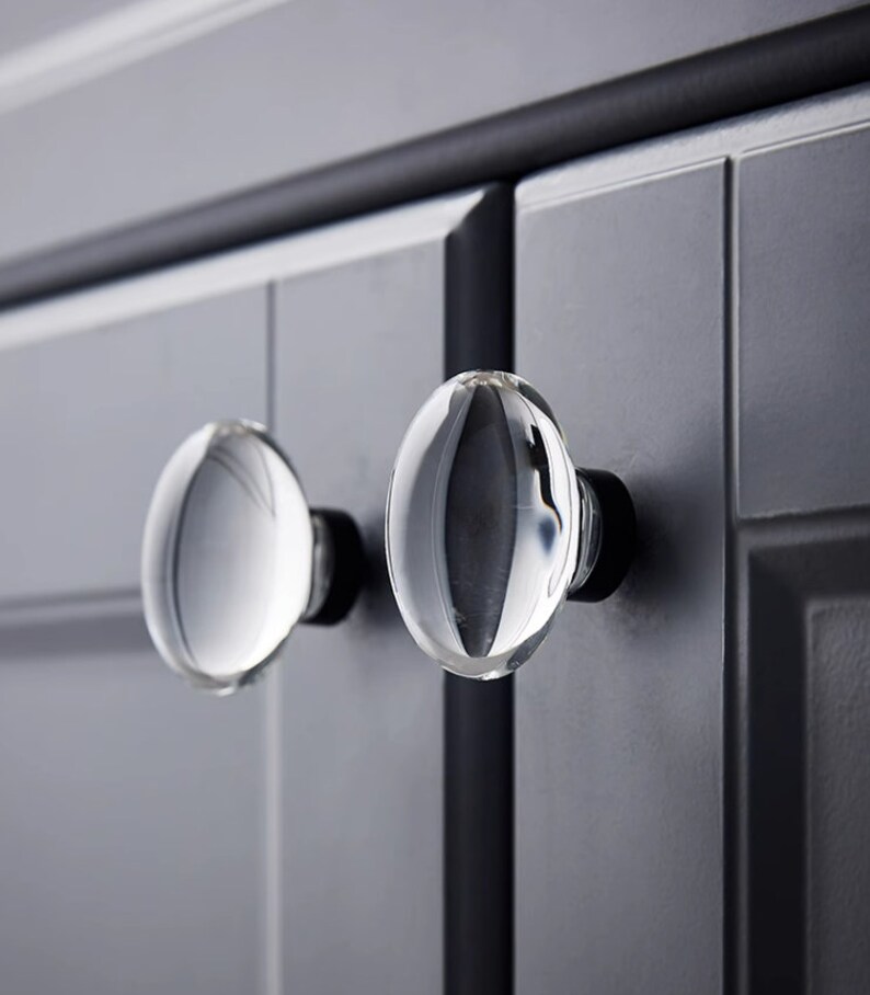 French Crystal Glass Knobs Pulls,crystal Handles,balloon Brass Knob,clear Drawer Knobs Pulls ...