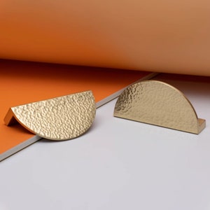 Half Round Handles,hand Hammered Handles,semicircle Brass Knob,half ...