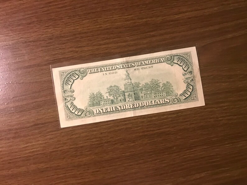 100 Dollar Bill - Etsy