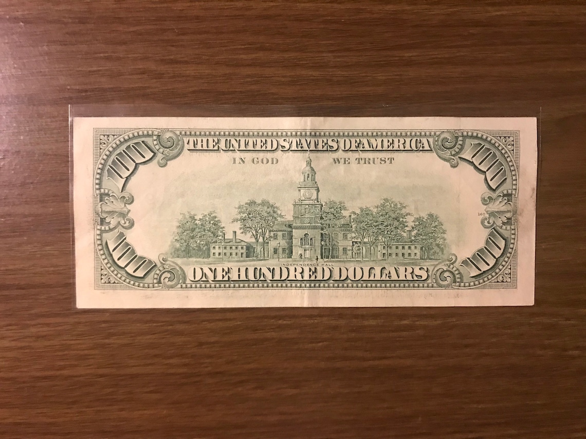 100 Dollar Bill - Etsy