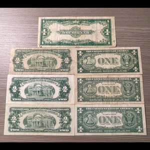Old Us Bills (1 Dollar and 2 Dollars) - Etsy