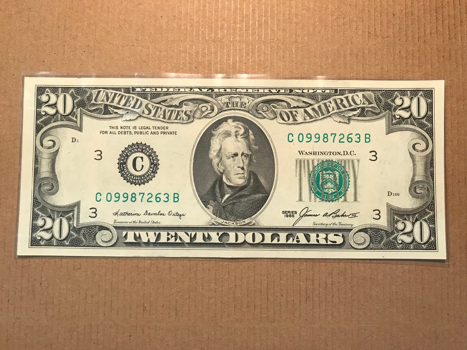 20 Dollar Bill 1985 Vintage Like New - Etsy