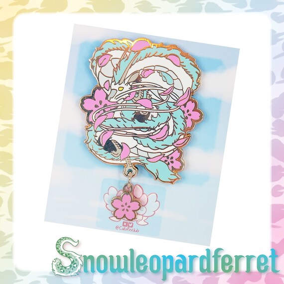 Springtime Haku Enamel Pin - Etsy