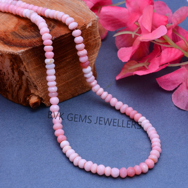 Pink Opal Necklace - Etsy