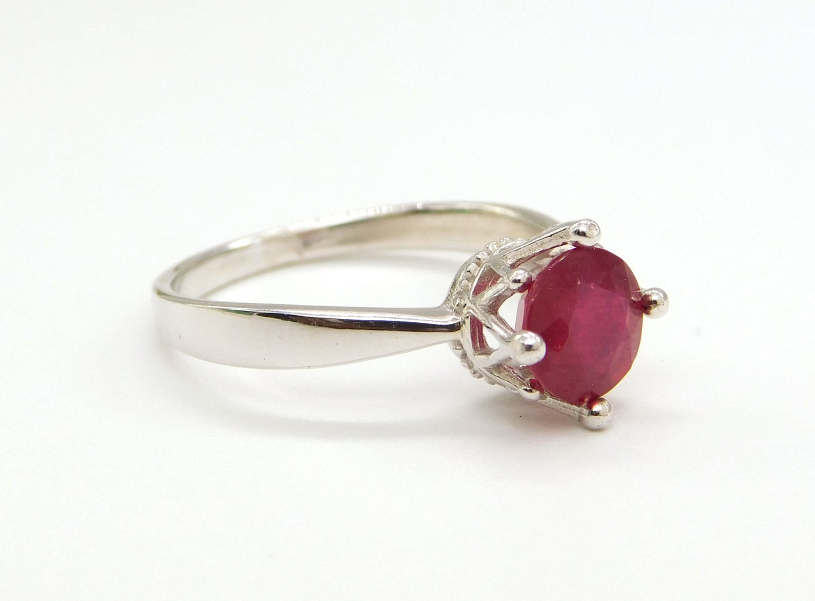 Ruby Gemstone Rings 925 Sterling Silver Stacking Ring. July - Etsy
