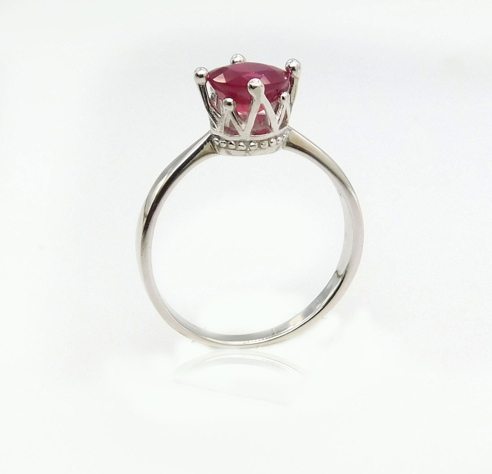 Ruby Gemstone Rings 925 Sterling Silver Stacking Ring. July - Etsy