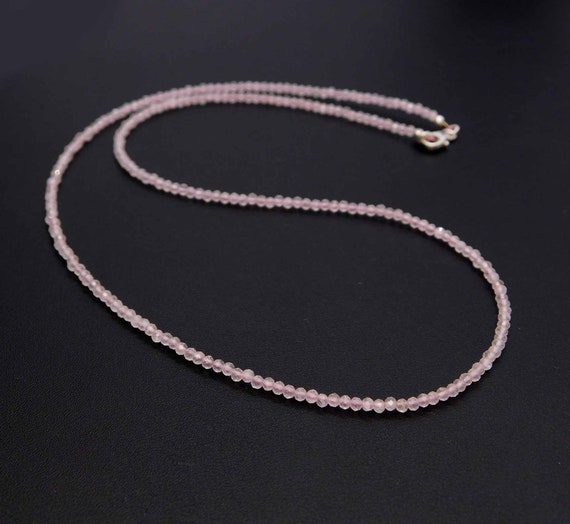 Natural Rose Quartz Beads Necklace Finest Quality Rose Quartz | Etsy