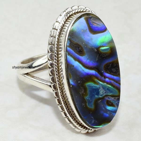 Abalone Shell Ring - Etsy