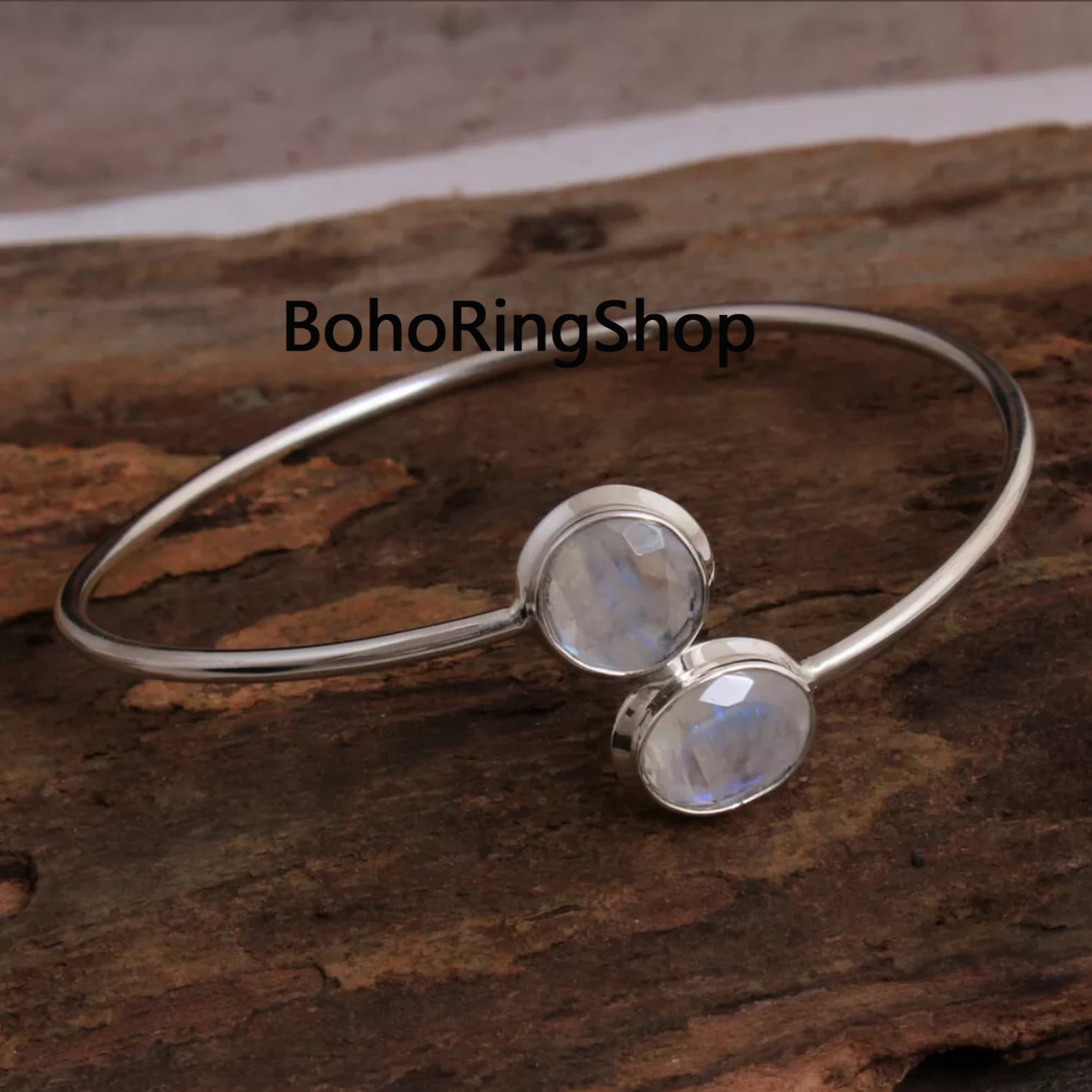 Moonstone Bangle Handmade Bangle Gemstone Bangle Statement - Etsy