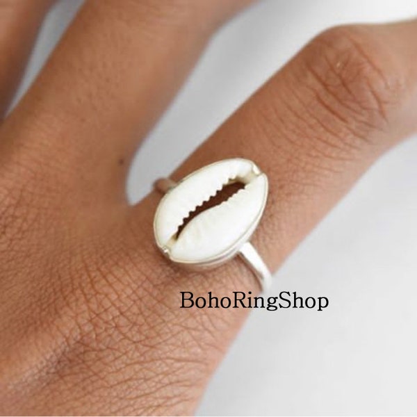 Cowrie Shell Ring - Etsy