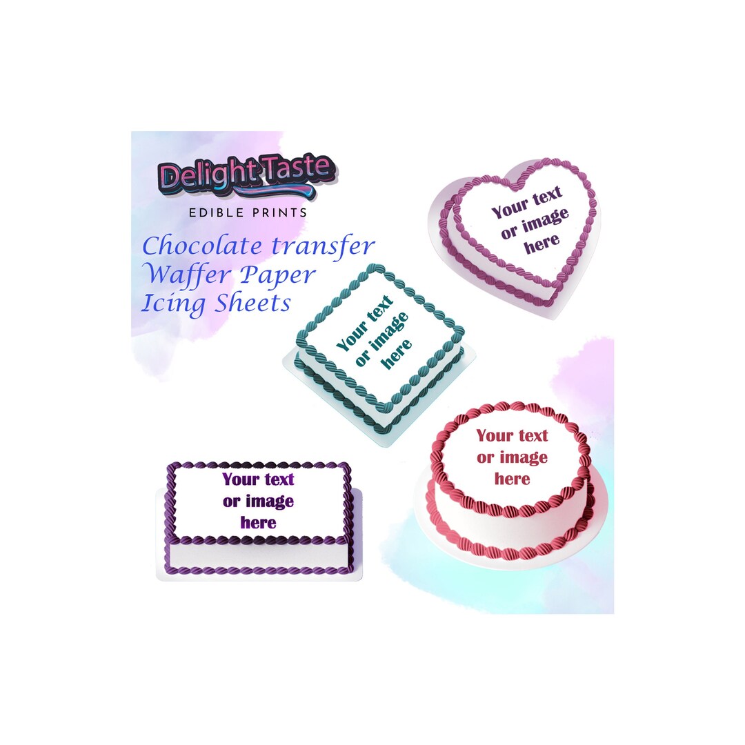 Custom Icing Sheets Print, Cake Wrap, Cupcake Toppers, Icing Sheets ...