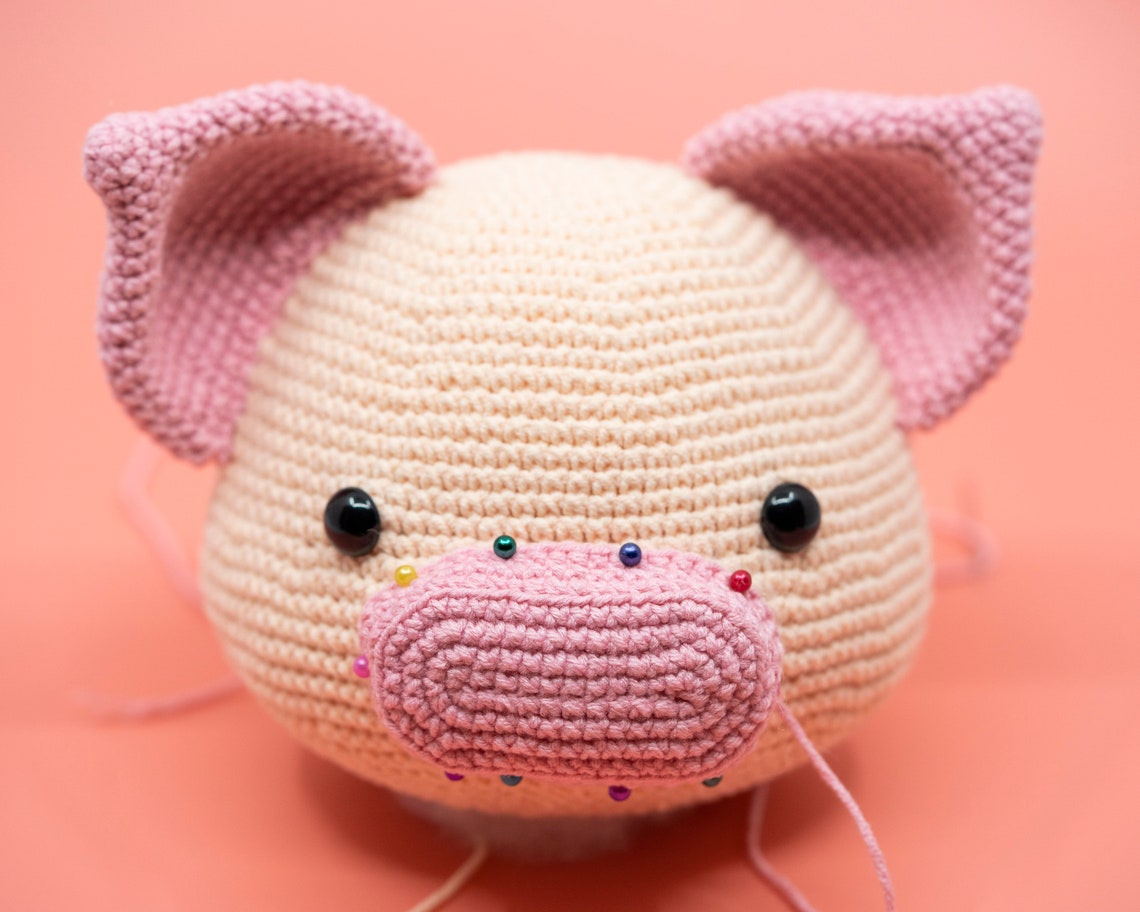 PDF Crochet Pig Pattern (30cm - 11.8 Inc): Sakura the Pig Amigurumi ...