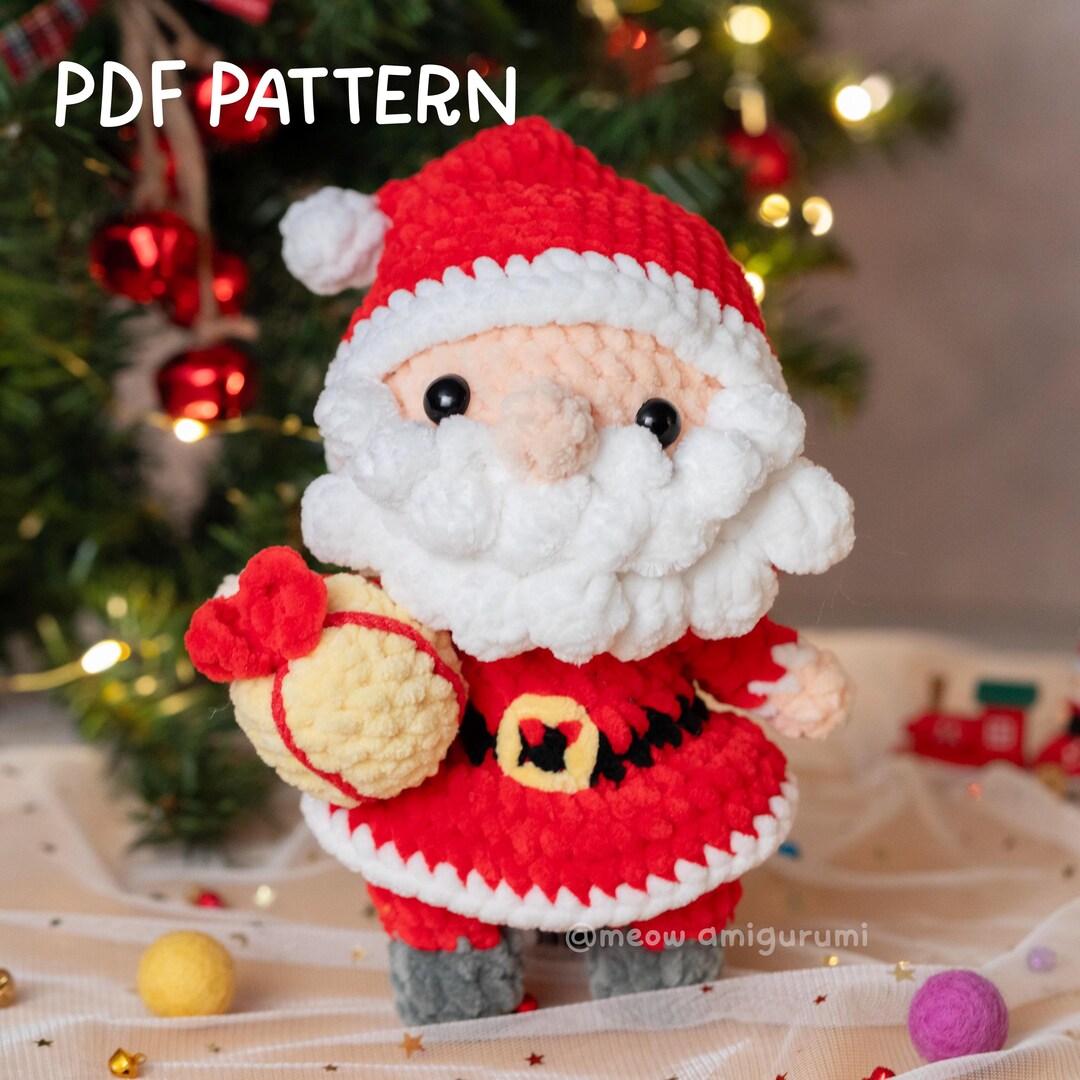 Crochet Santa Pattern (pdf - English) - Crochet Christmas Santa Pattern ...