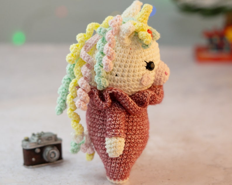 PDF crochet pattern:Ruby the unicorn Amigurmi | Etsy