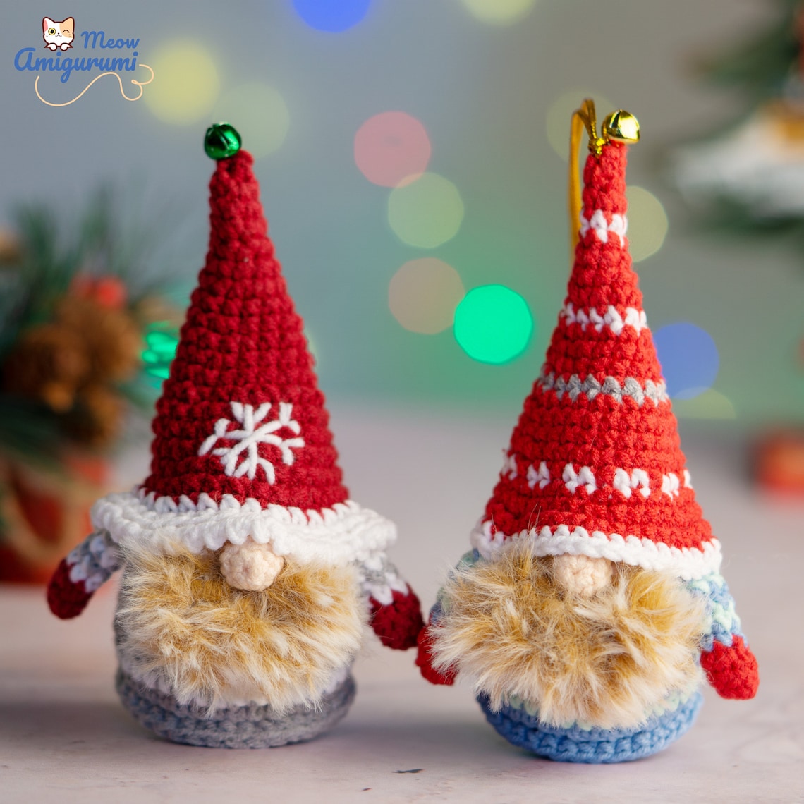 Christmas Mini Gnome Crochet Pattern PDF Set: 3 Gnome Pattern | Etsy