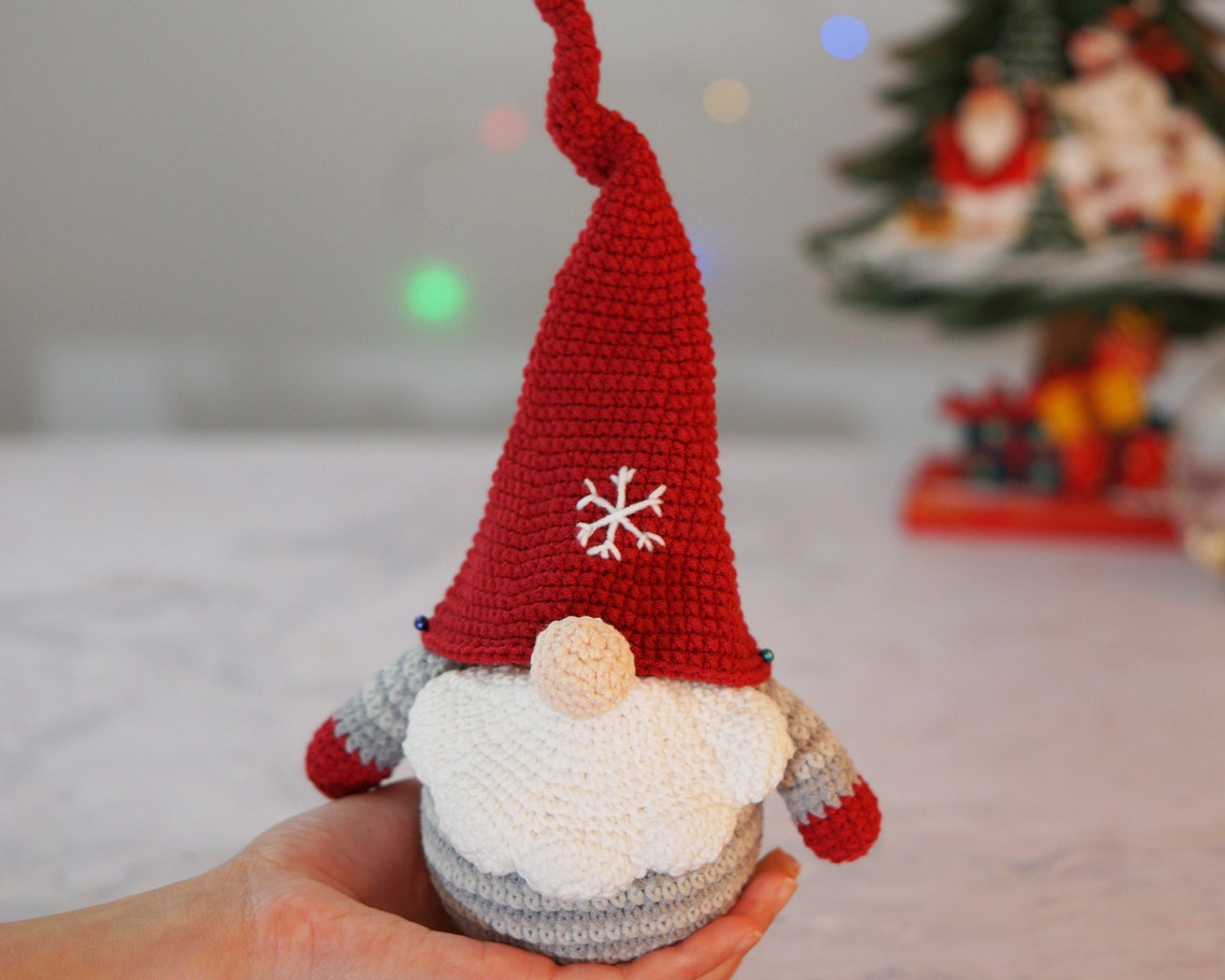 PDF Gnome Crochet Pattern english/french:christmas Gnome - Etsy