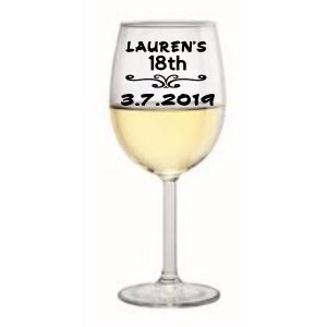 Personalised Glass Decal 18th Birthday Vinyl Sticker for Car - Etsy