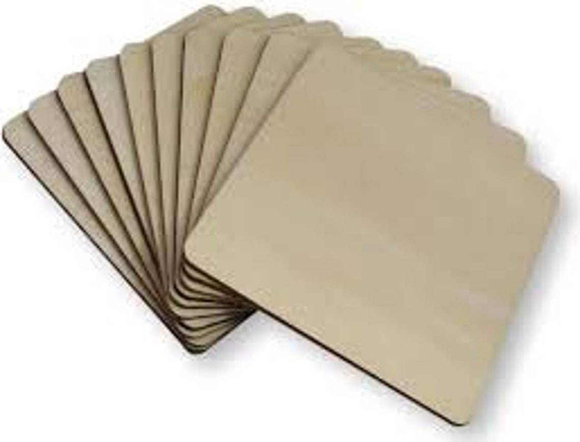 Wooden Square Coasters Shapes 95 mm x 95 mm x 3.6 mm Craft | Etsy