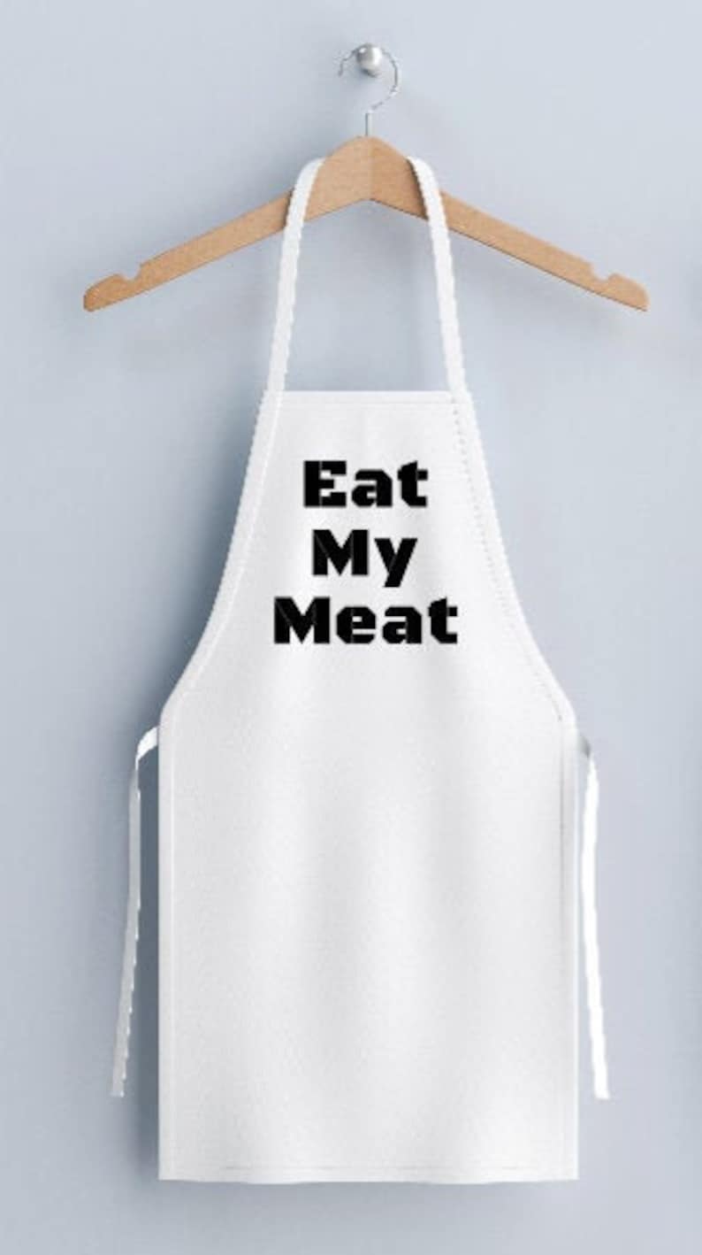 Cook Apron Eat My Meat Funny KITCHEN Masterchef Apron Cook | Etsy
