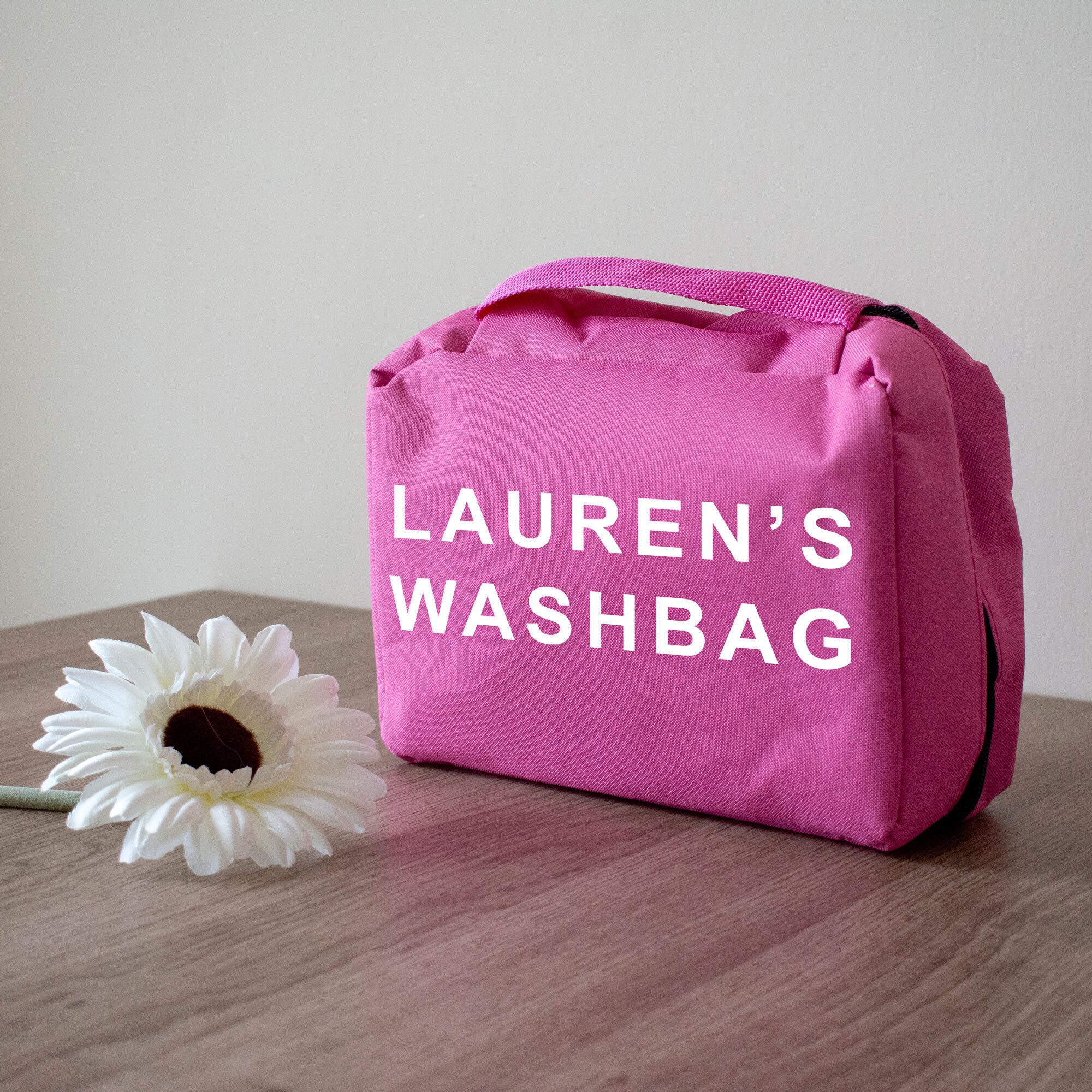 Personalised Black or Pink Wash Bag Mens Womens Make up - Etsy UK
