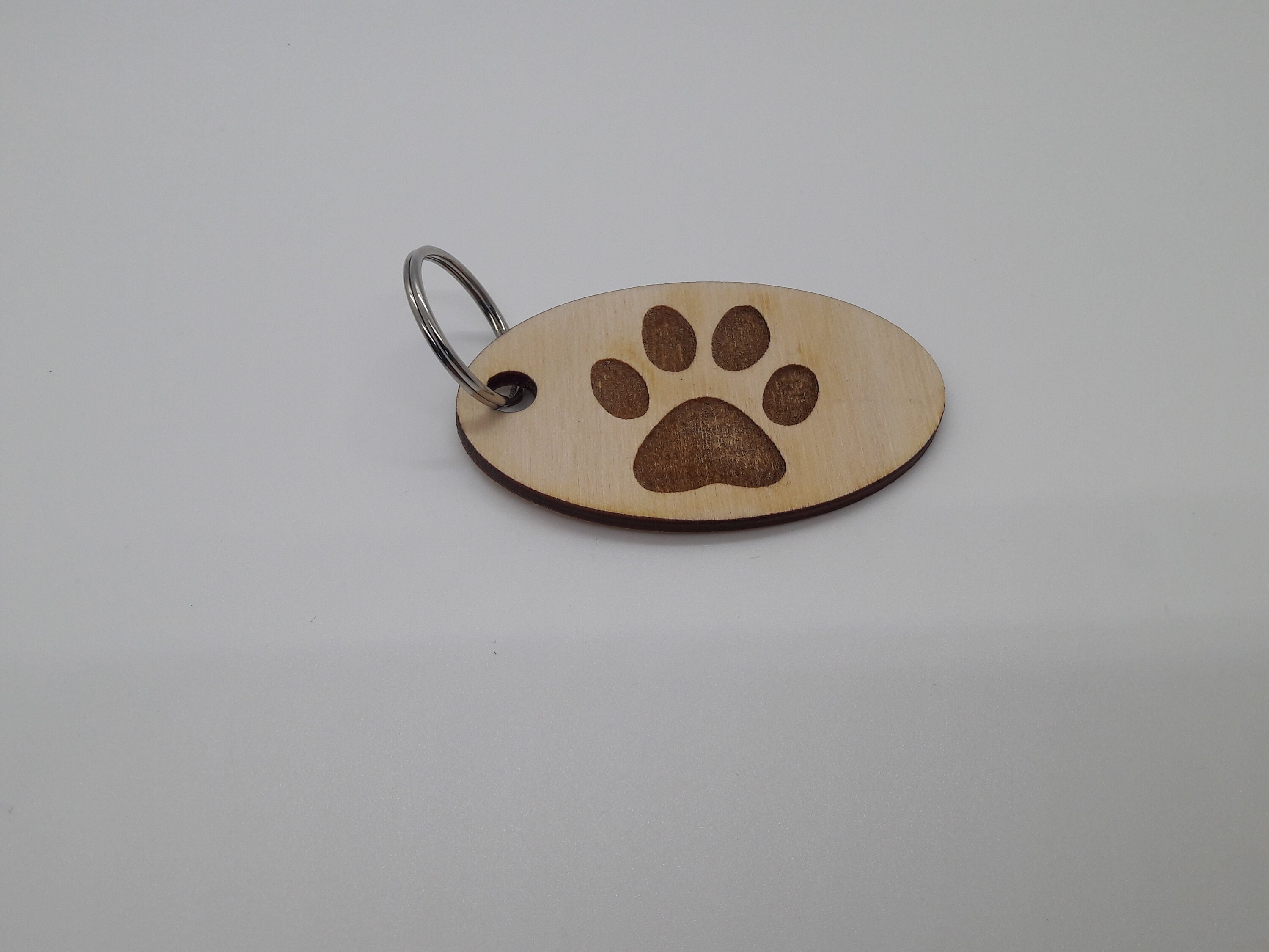 Paw Print Keychain Dog Paw Cat Paw Engraved Wood Key Ring - Etsy UK