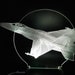 Fighter Jet Personalised LED 3D Lamp Laser Engraved - Optical Illusion ...