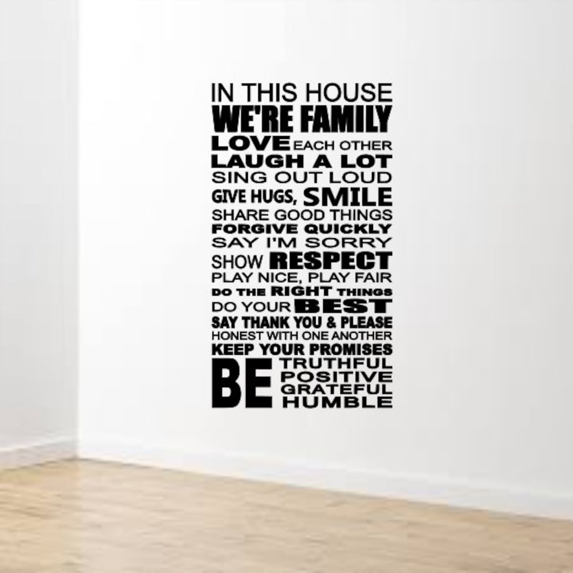 We Are Family Wall Art Quote Vinyl Wall Art Sticker Window - Etsy