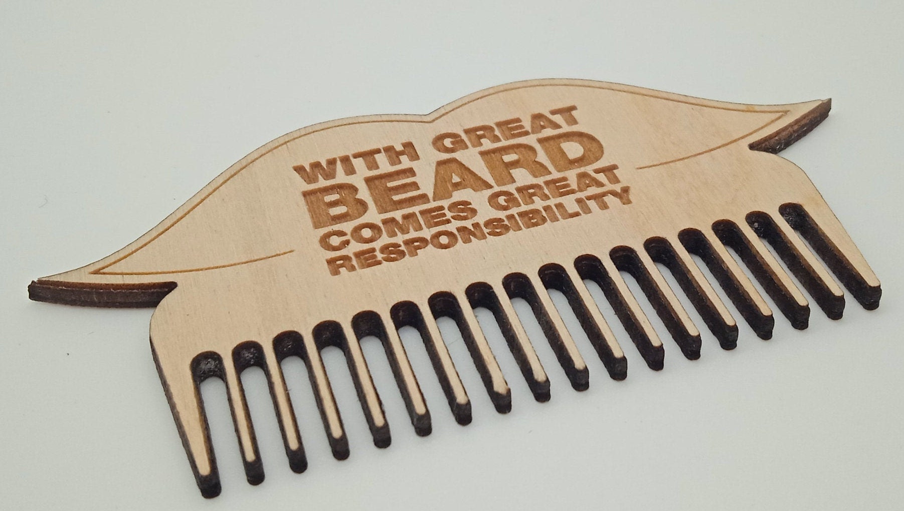 Custom Engraved Laser Cut Beard Comb Wooden Comb Mens Gift | Etsy
