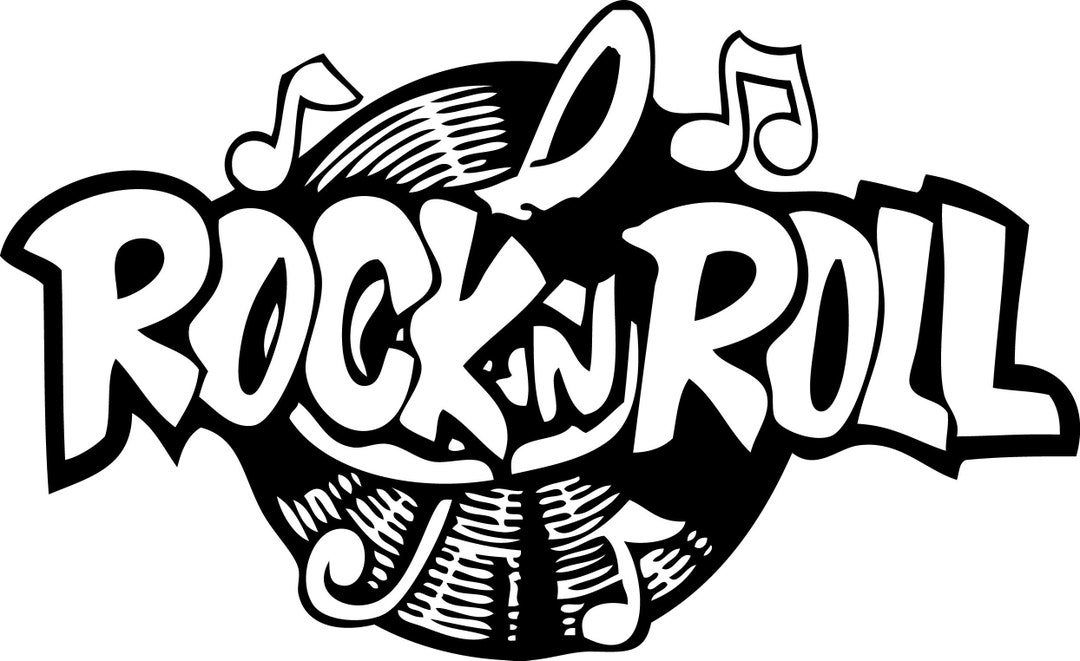 Rock and Roll Vinyl Decal Vinyl Sticker for Car Wall Art Laptop Bumper ...